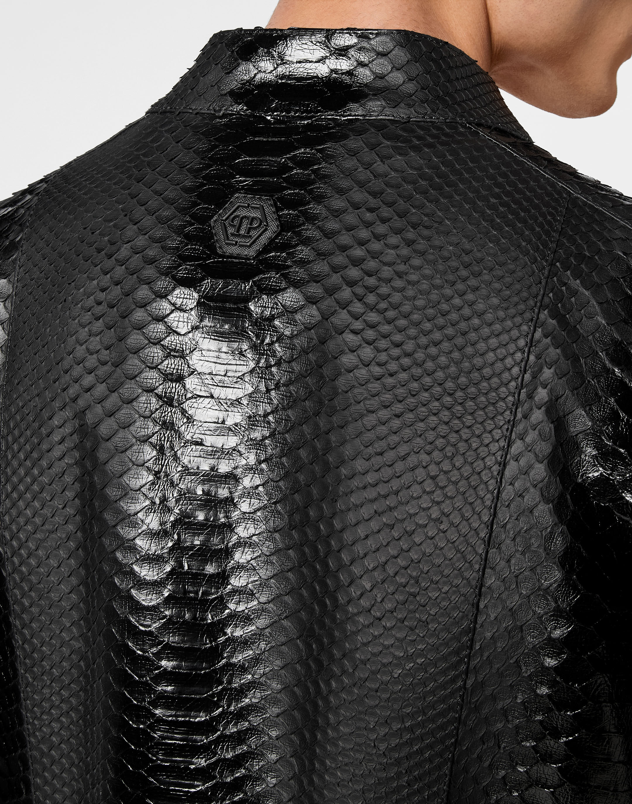 Python Leather Bomber Skull Philipp Plein